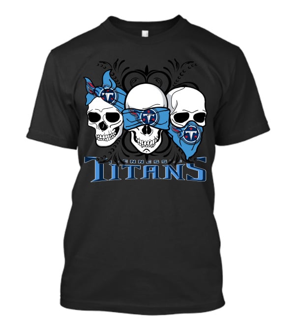 Three Skulls Tennessee Titans Bandanas T-Shirt