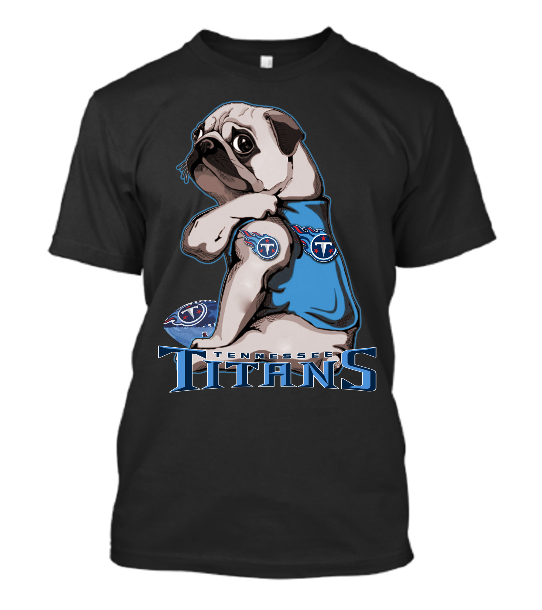 Tennessee Titans Pug T-Shirt