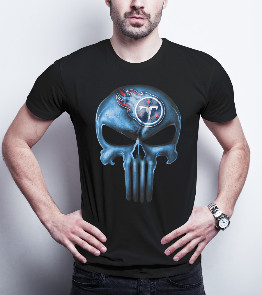 Skull V3 Tennessee Titans Logo Integration T-Shirt