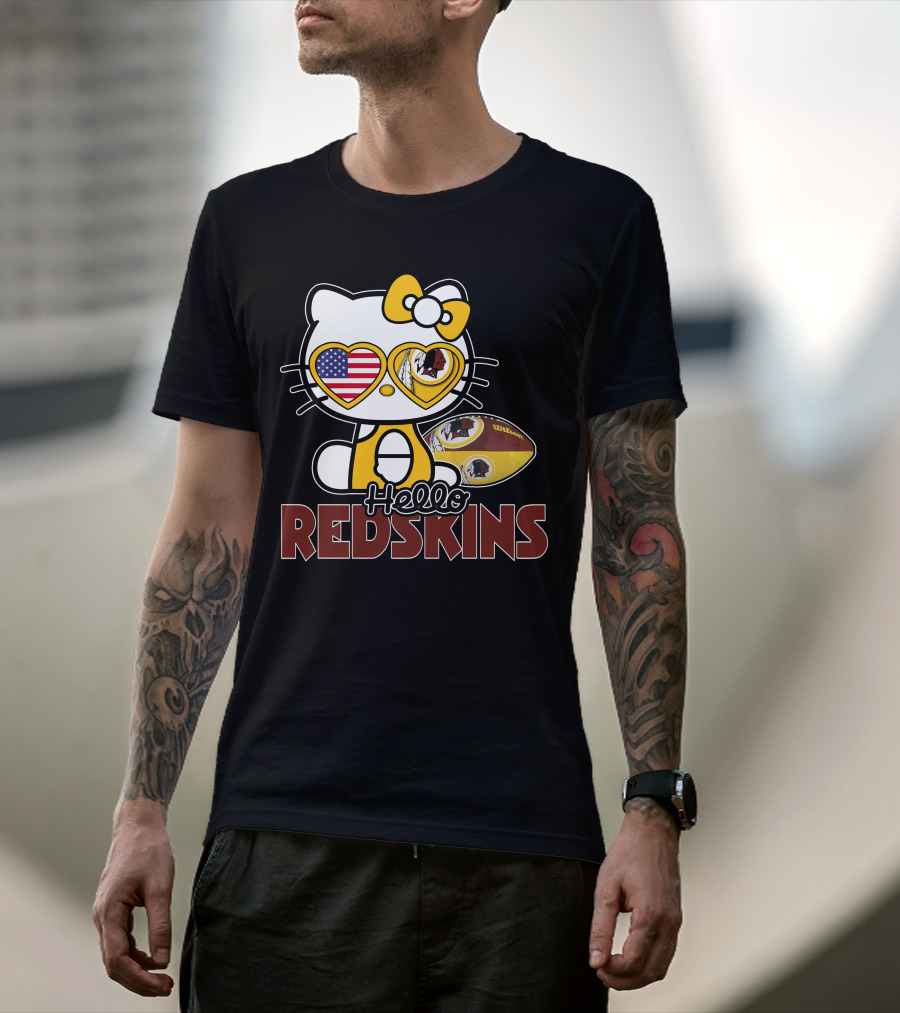 Hello Kitty Redskins American Football Crossover T-Shirt