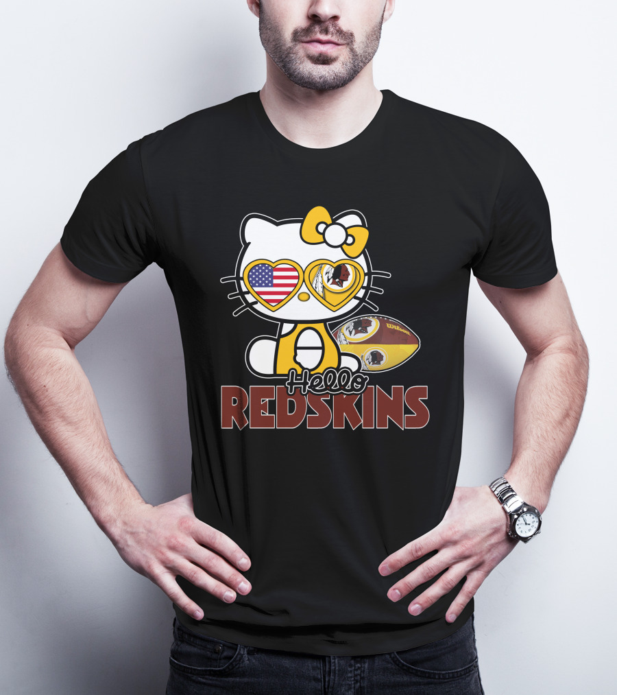 Hello Kitty Redskins American Football Crossover T-Shirt