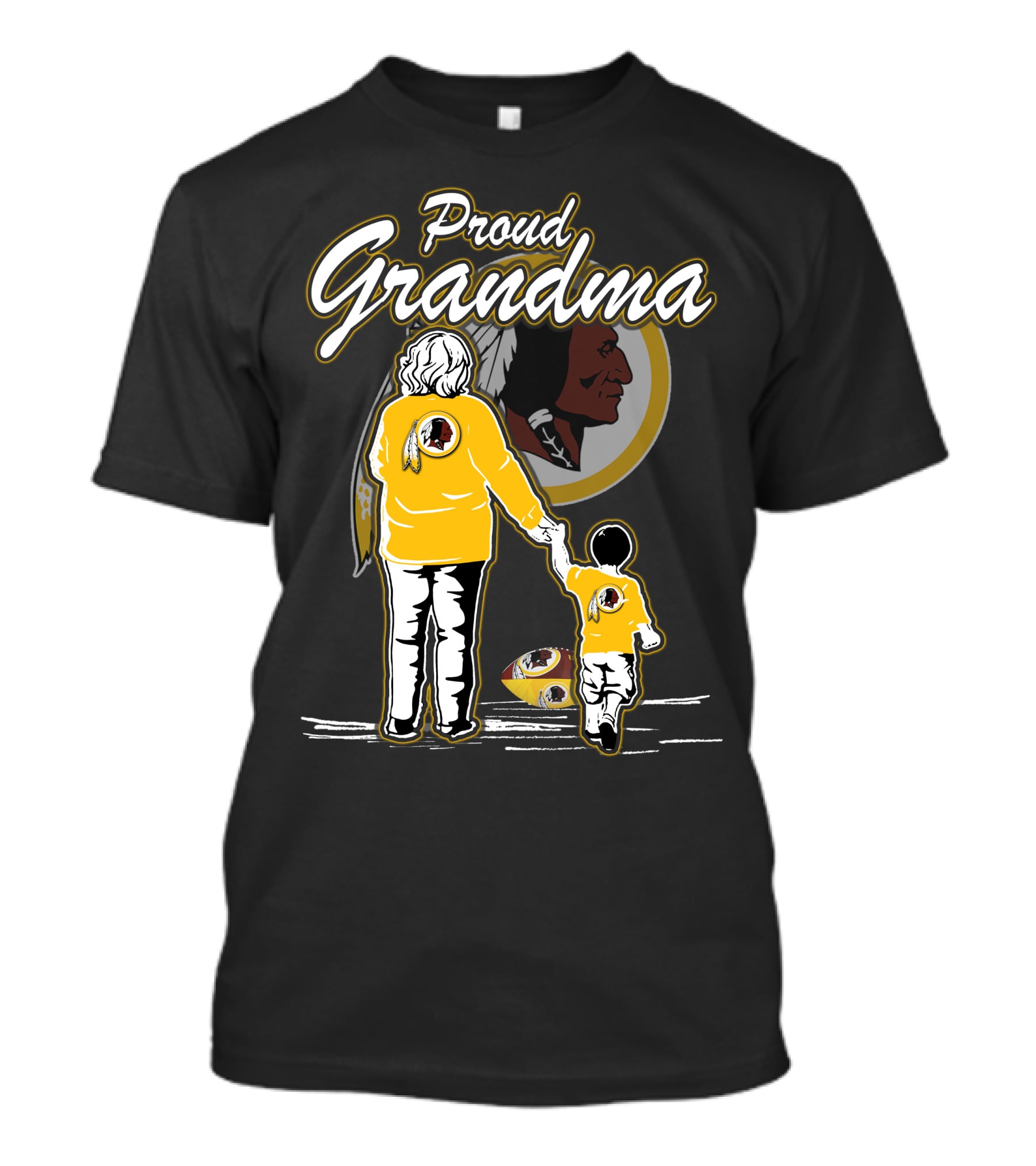 Proud Grandma Washington Redskins Football Family Heritage T-Shirt