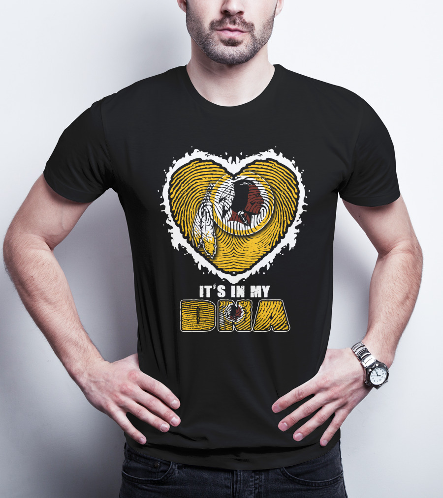 It's In My Dna Heart Washington Redskins T-Shirt
