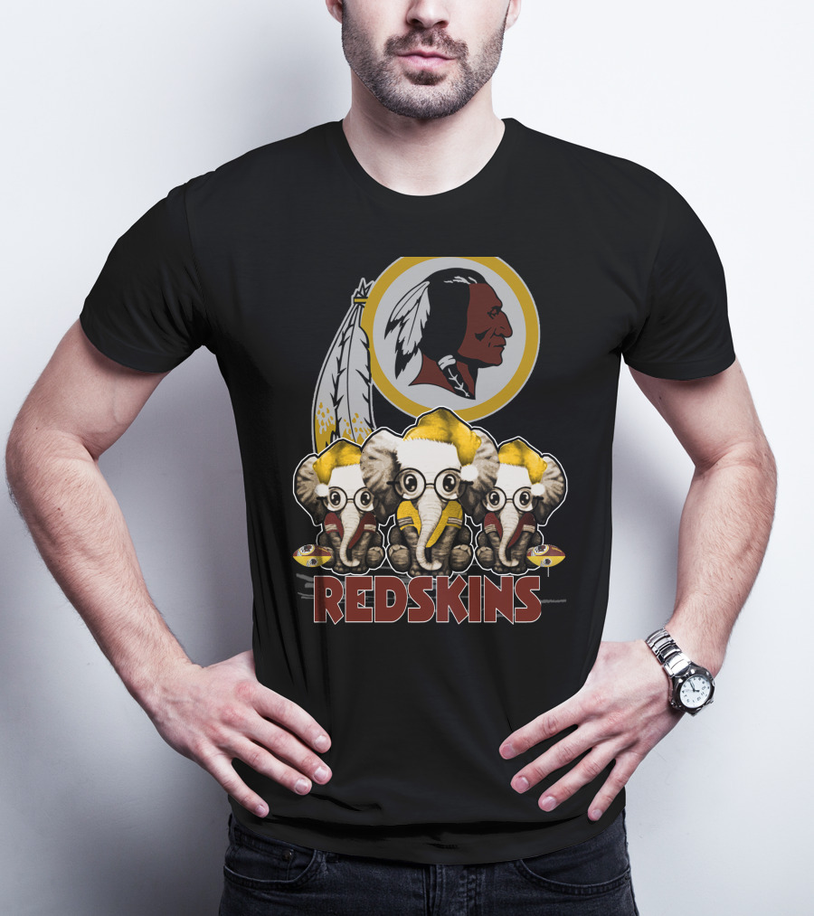 Redskins Washington Elephants Christmas T-Shirt