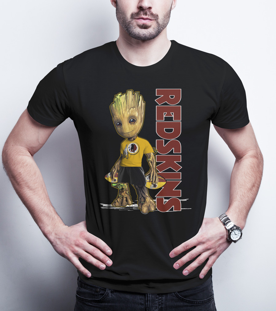 Groot V1 Washington Redskins Football Character T-Shirt