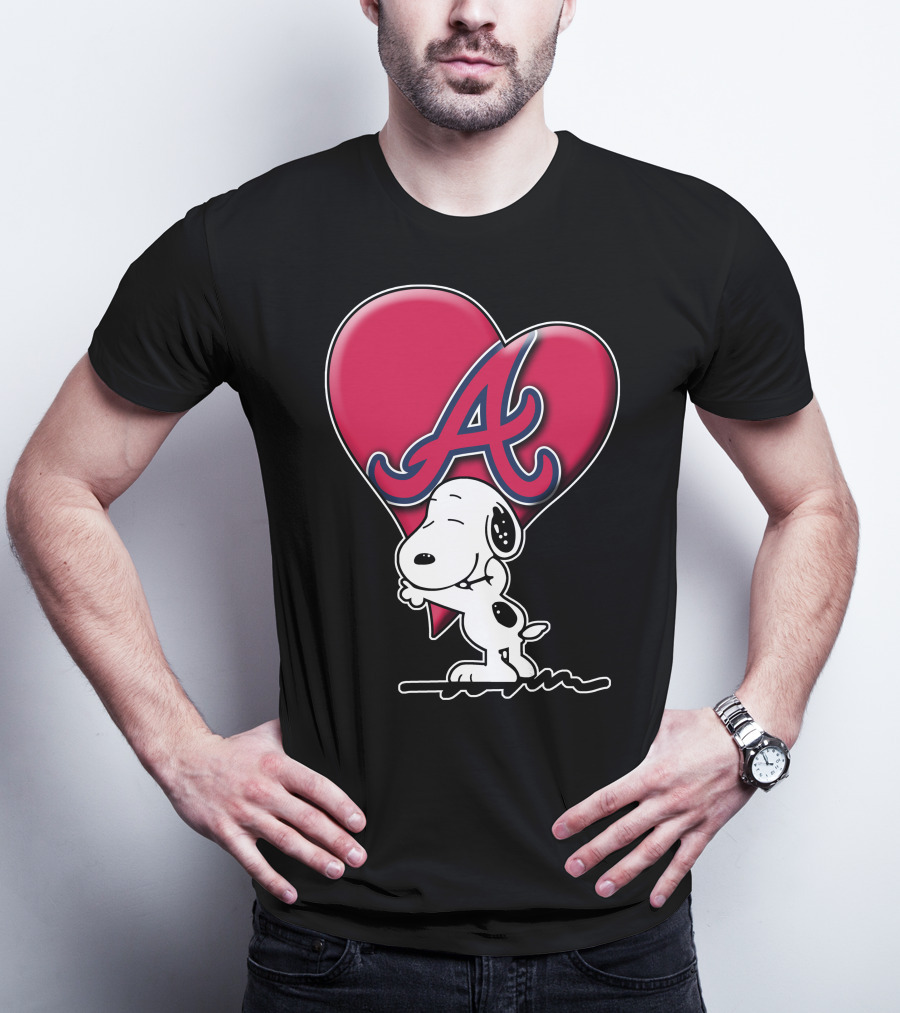 Snoopy Heart Atlanta Braves T-Shirt