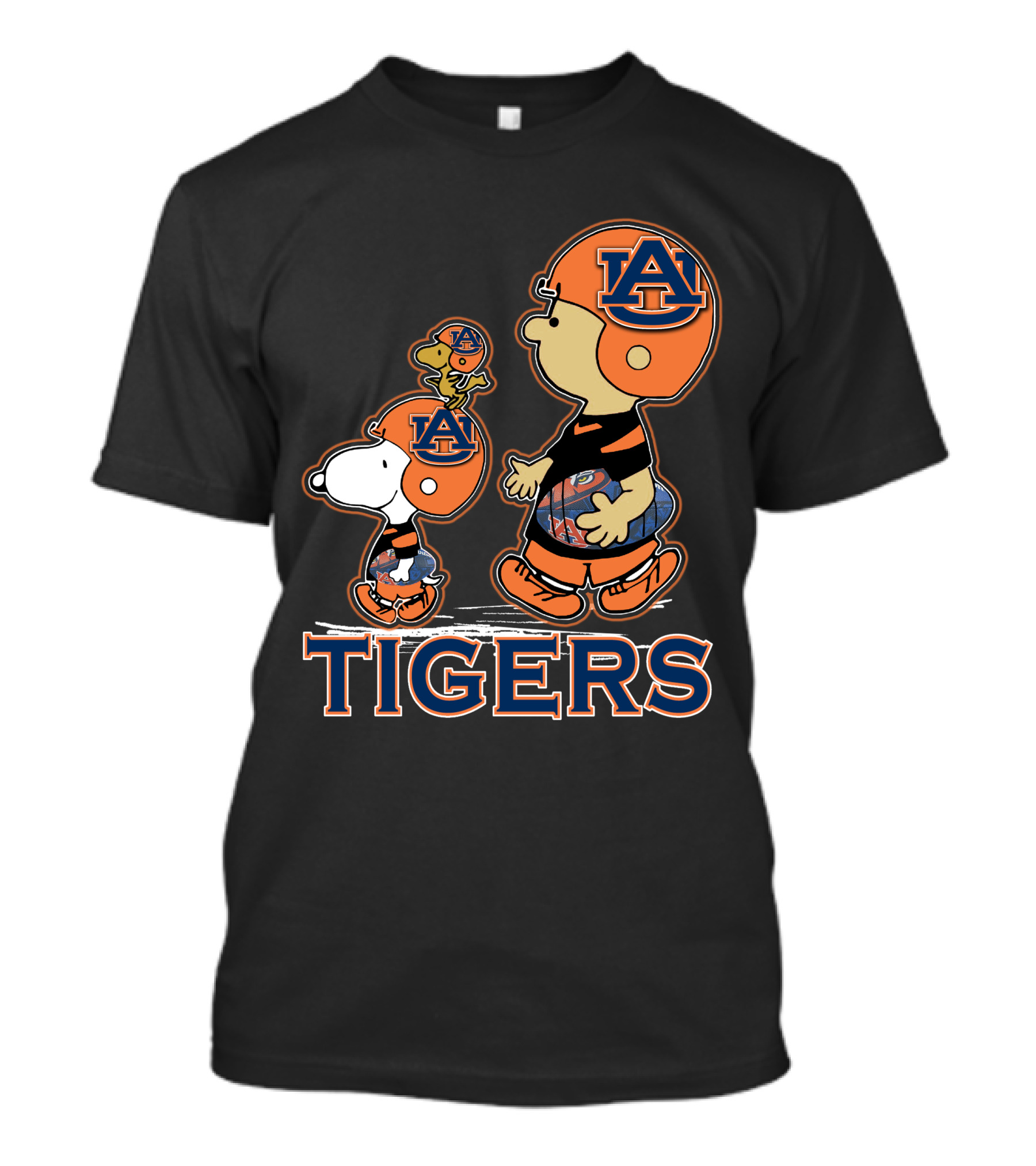 Snpfootball Auburn Tigers Peanuts Characters T-Shirt