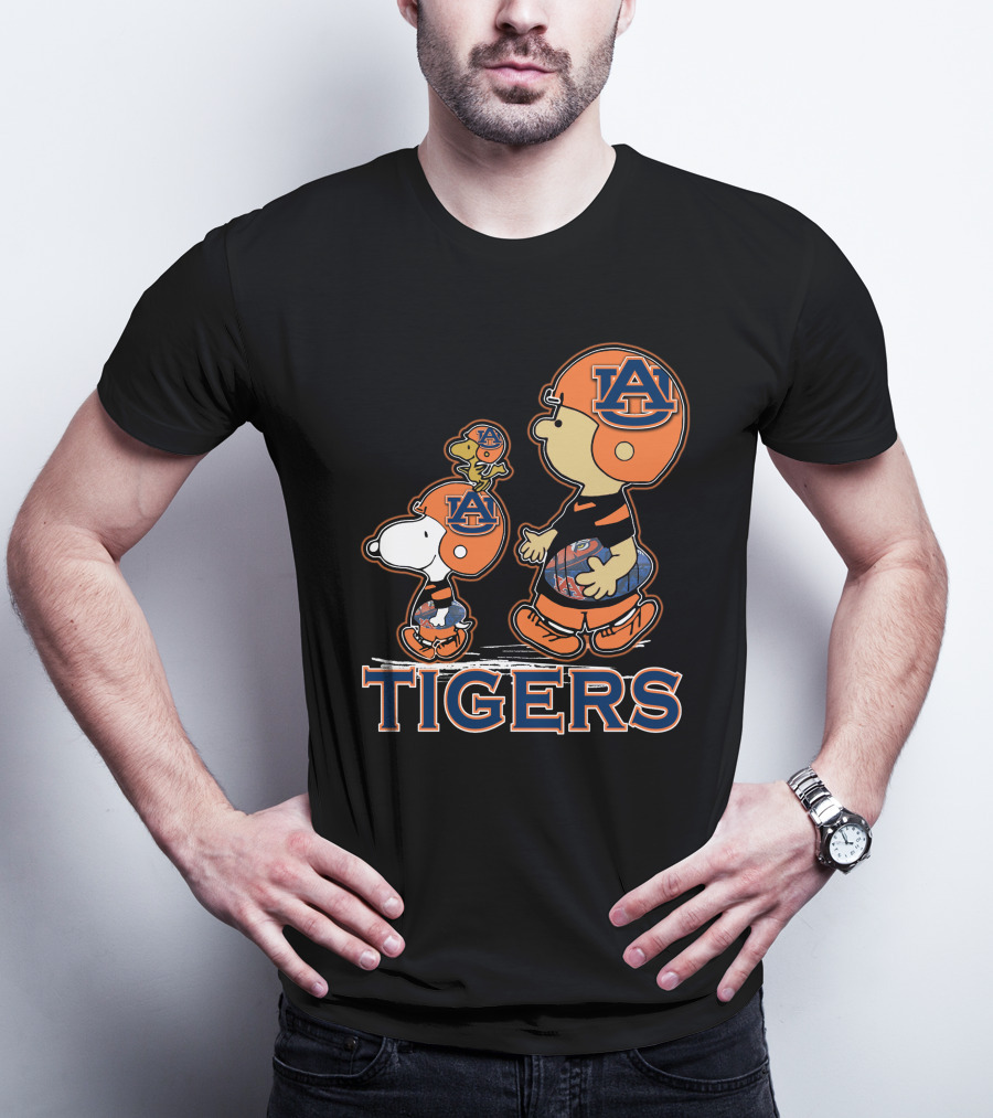 Snpfootball Auburn Tigers Peanuts Characters T-Shirt