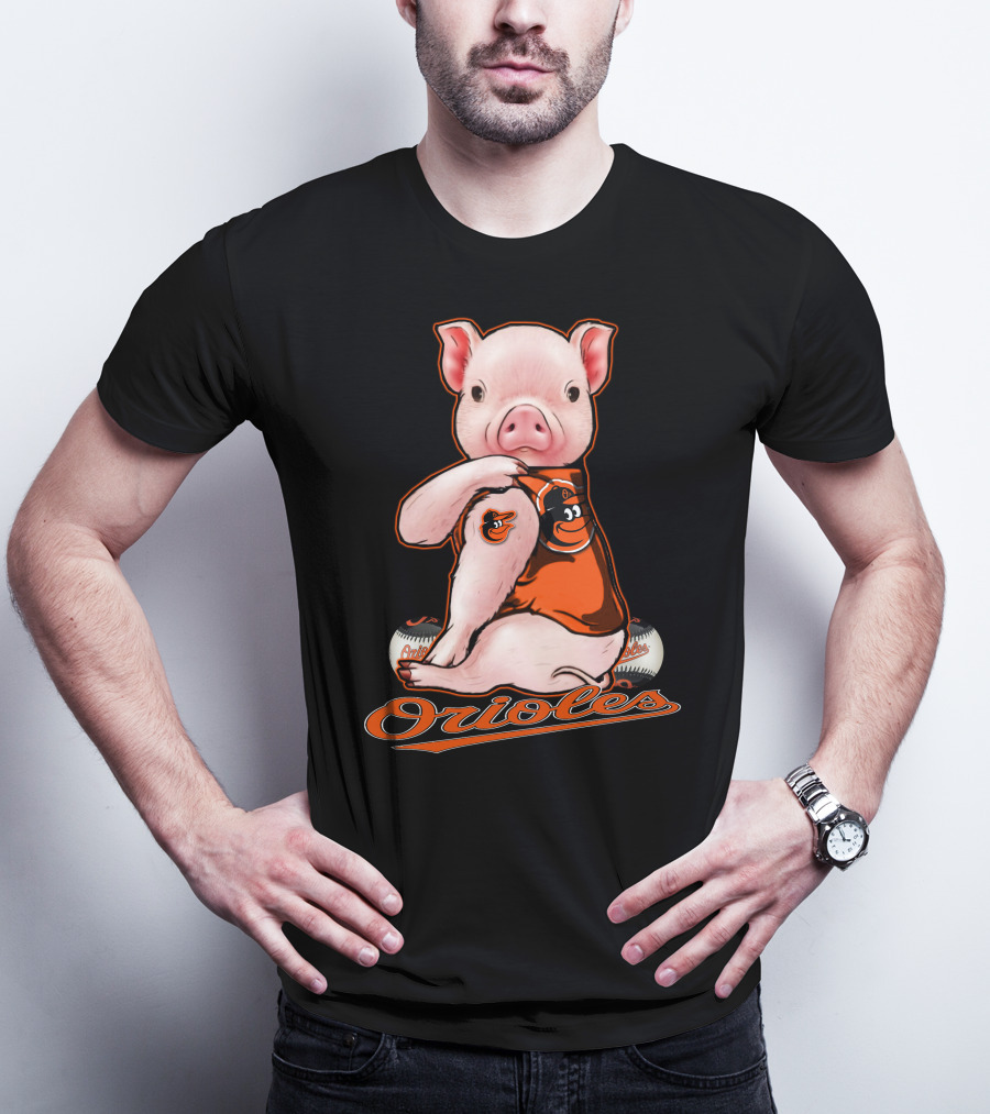 Orioles Pig Mascot Baseball Baltimore Orioles T-Shirt