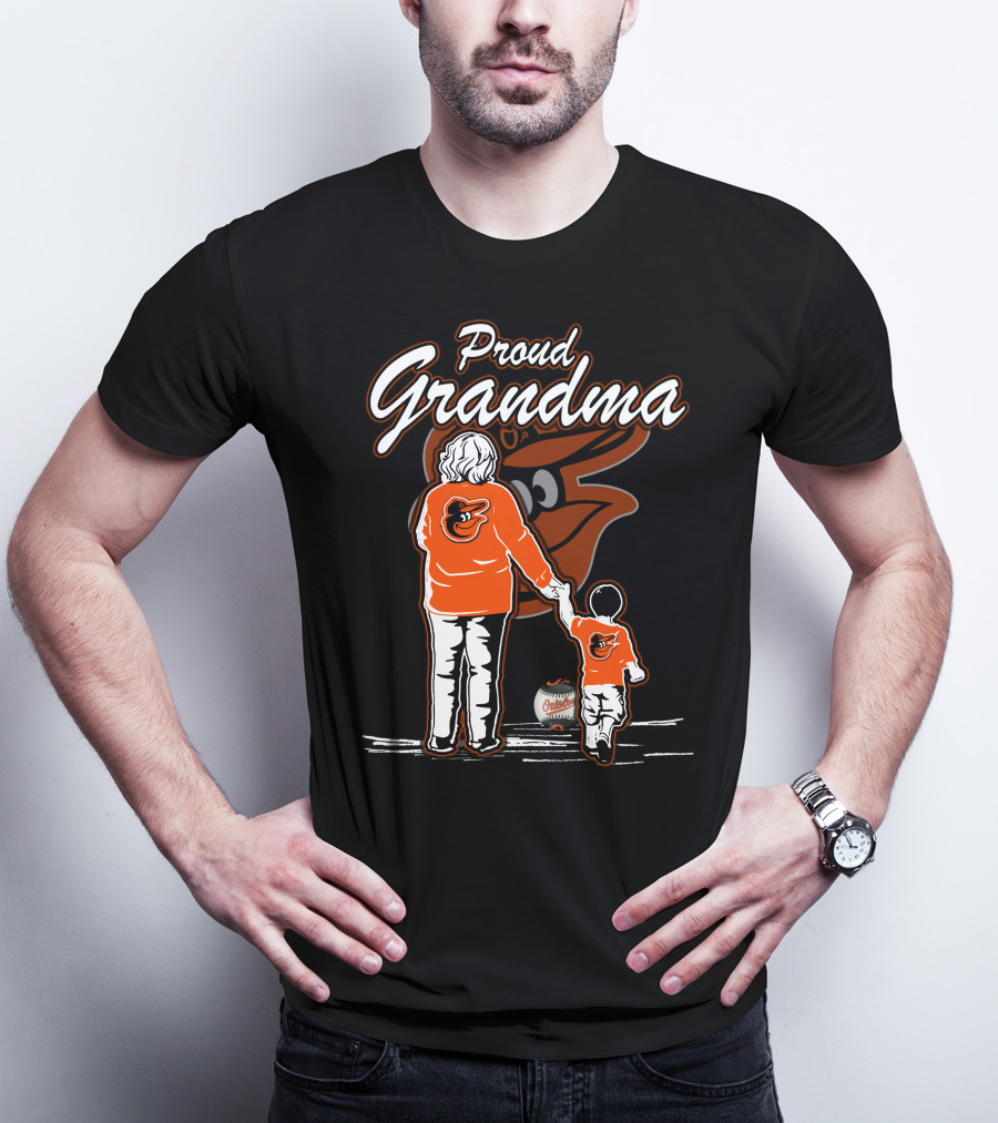 Proud Grandma Baltimore Orioles Family Baseball Fan T-Shirt