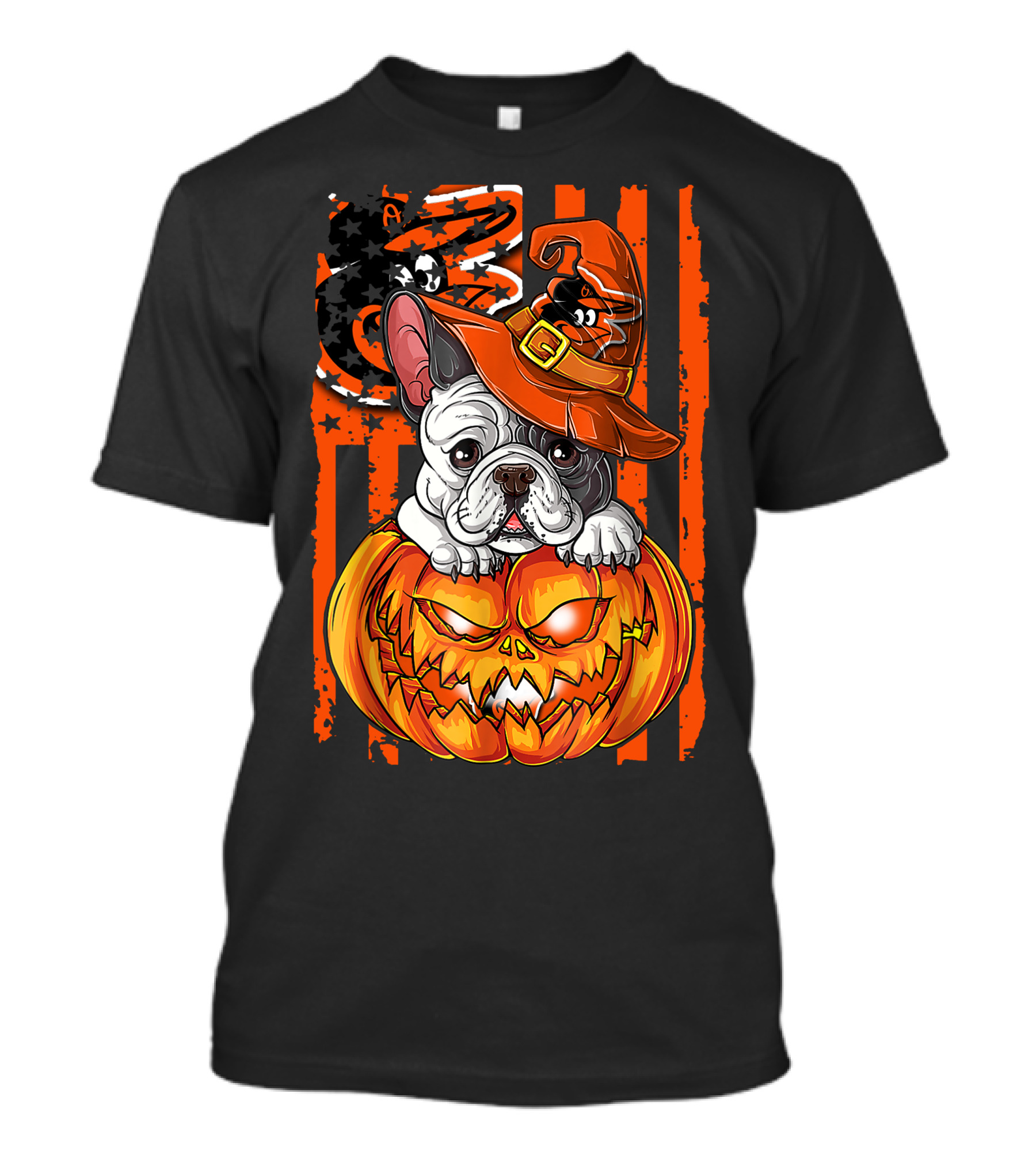 Hlw Bulldog Halloween Baltimore Orioles Jack-o'-Lantern T-Shirt