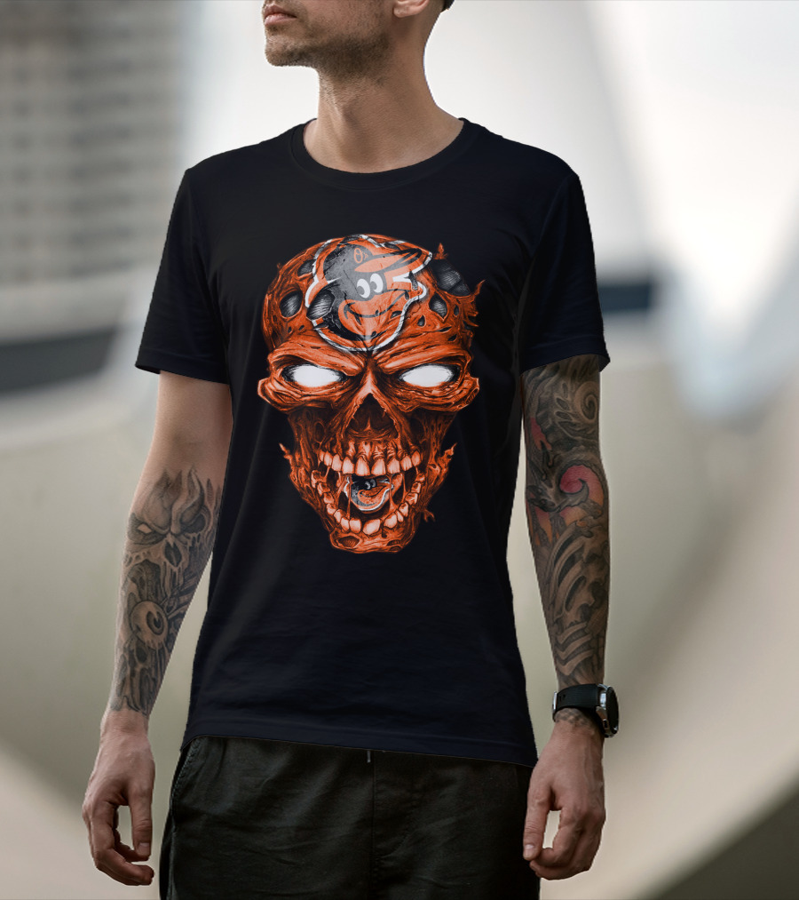 Baltimore Orioles Skull T-Shirt