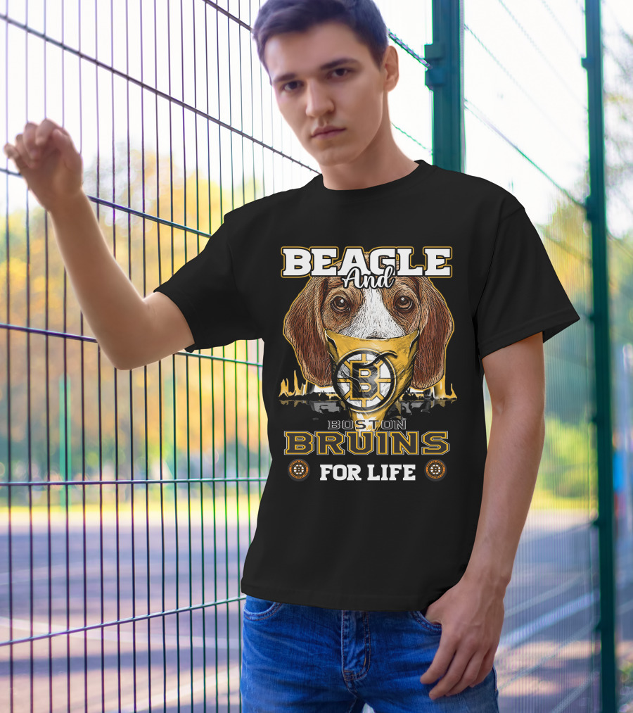 Beagle And Boston Bruins For Life T-Shirt