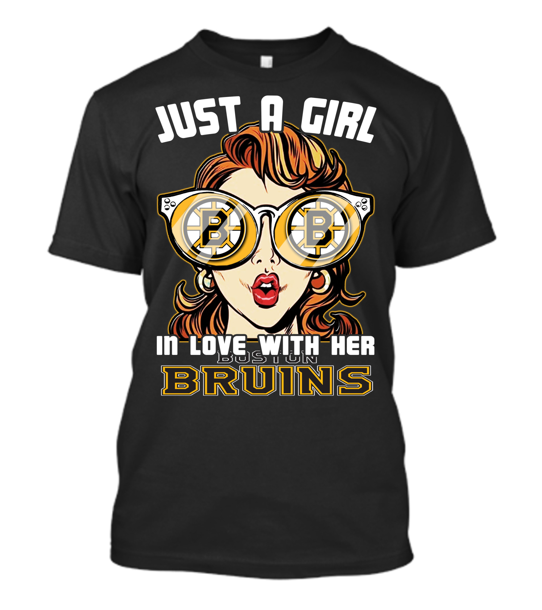 Just A Girl In Love With Her Boston Bruins T-Shirt
