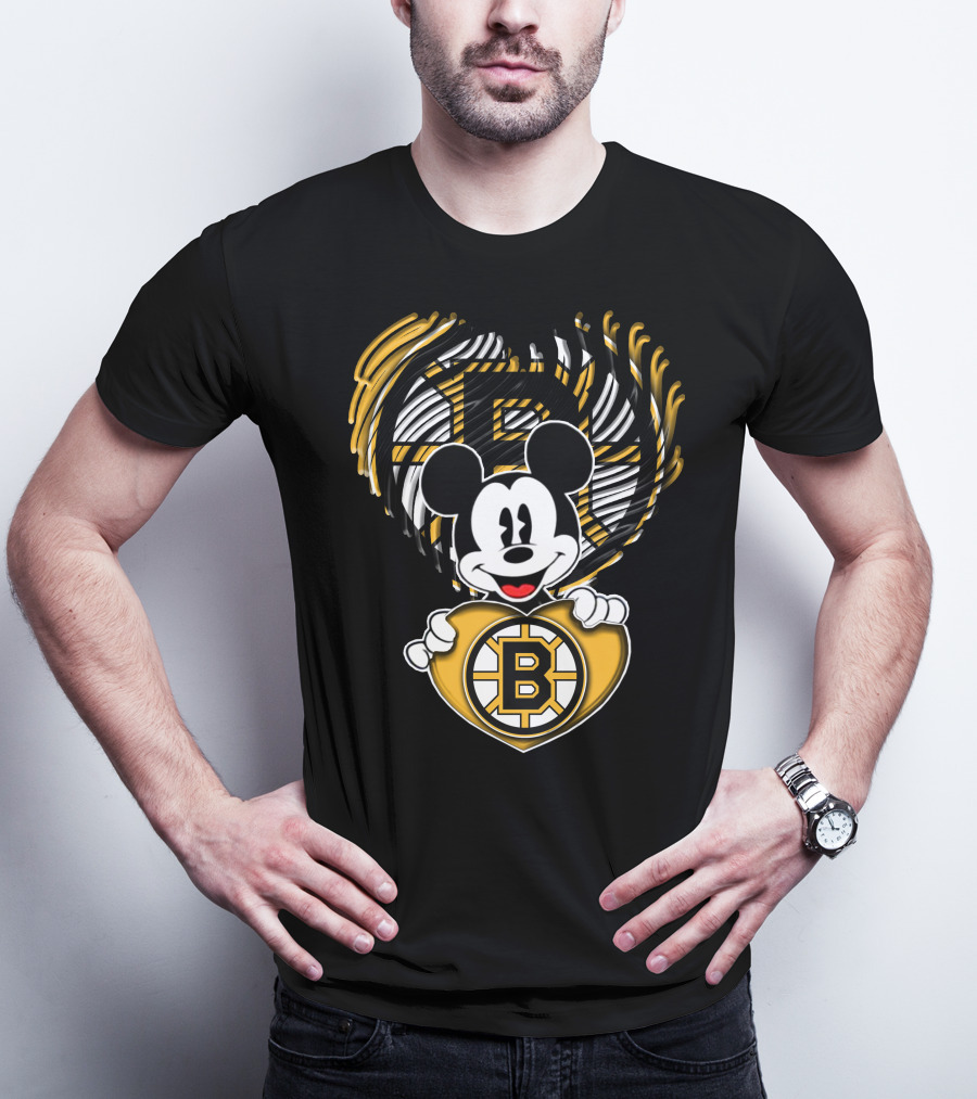 Mick Heart Boston Bruins T-Shirt