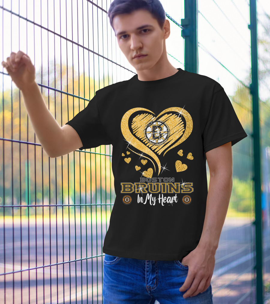 Boston Bruins Heart Logo In My Heart T-Shirt