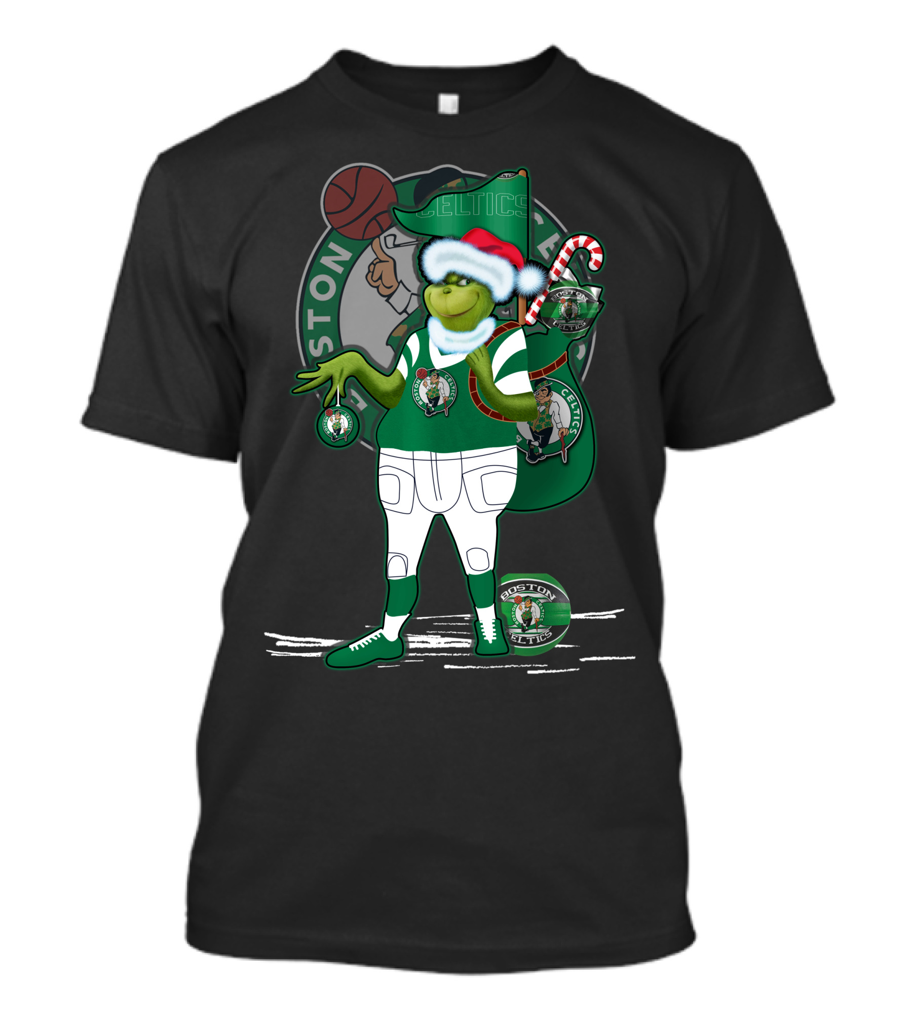 Grinchxmas Boston Celtics Holiday T-Shirt