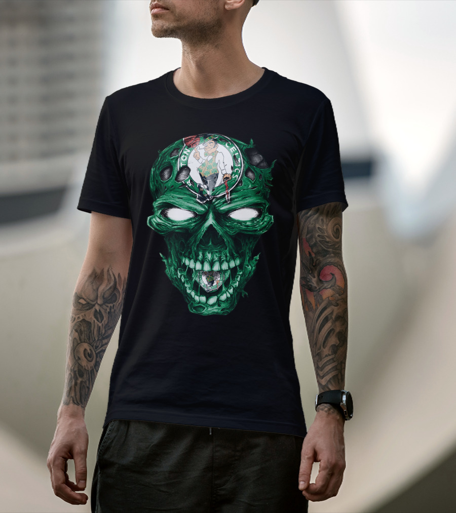 Boston Celtics Skull Green Monster T-Shirt