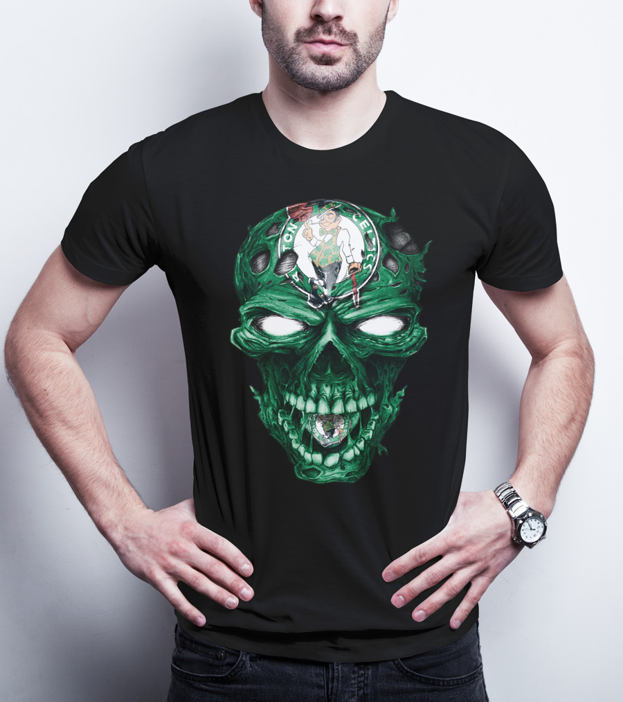 Boston Celtics Skull Green Monster T-Shirt