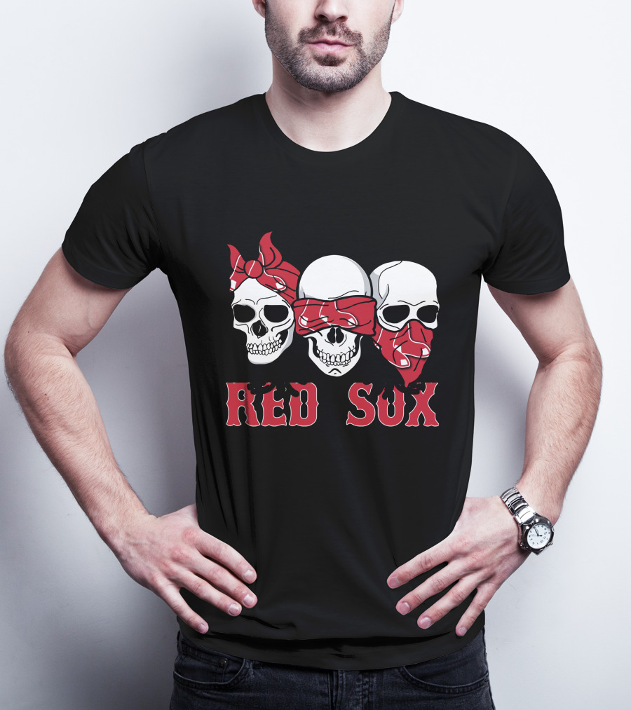 Red Sox Three Skull T-Shirt