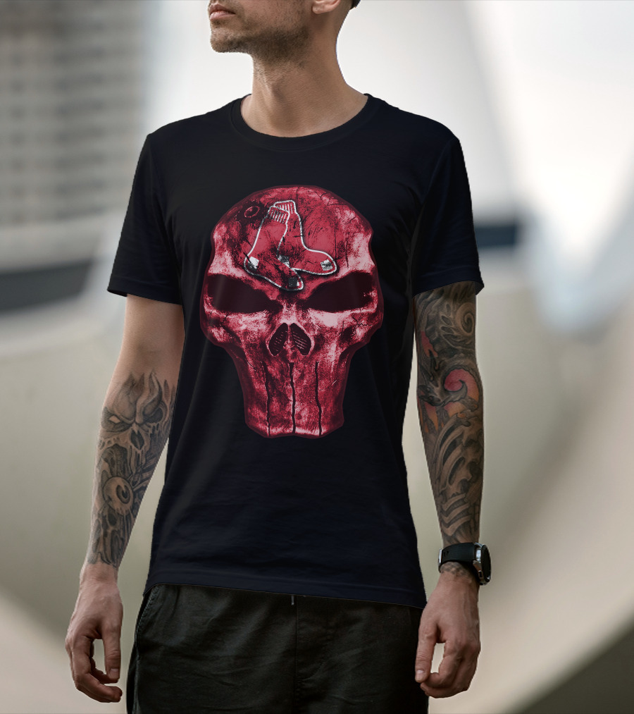 Boston Red Sox Skull With Team T-Shirt