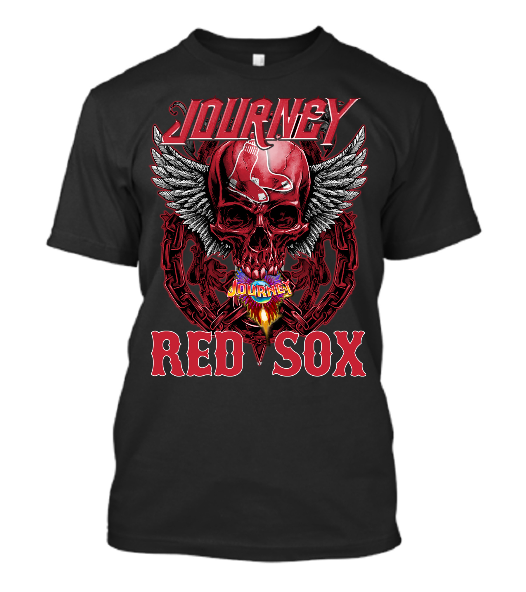 Journey Skull Wings Boston Red Sox T-Shirt