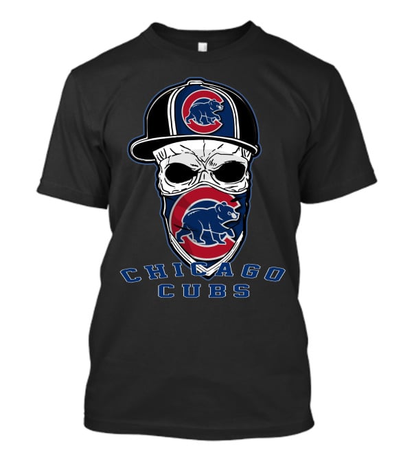 Chicago Cubs Skull Hat Logo Baseball Fan T-Shirt