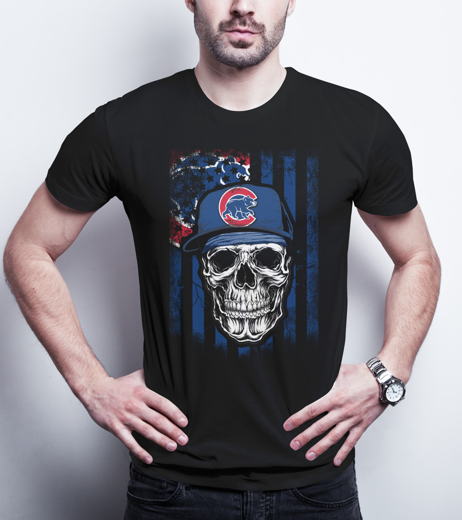 Chicago Cubs Skull T-Shirt