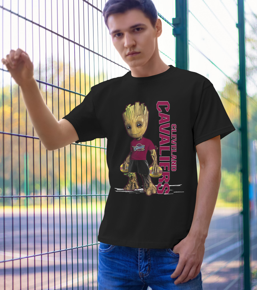 Cleveland Cavaliers Groot Holding Basketball T-Shirt