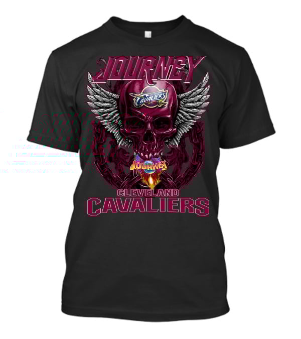 Journey Cleveland Cavaliers Skull Wings T-Shirt