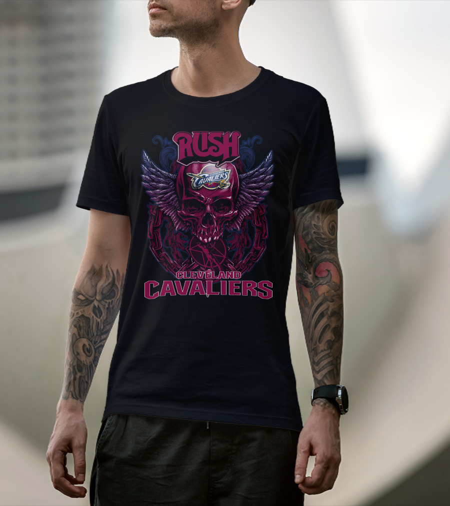 Rush Cleveland Cavaliers Skull Wings T-Shirt