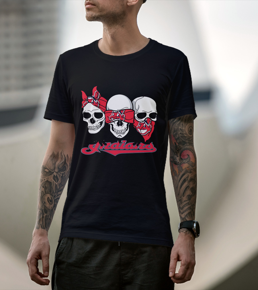 3 Skull Indians Bandana T-Shirt