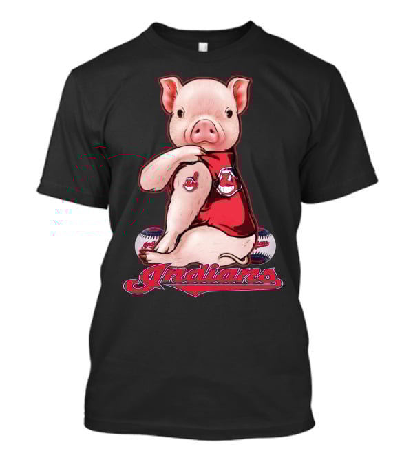 Indians Pig Mascot Cleveland Baseball T-Shirt