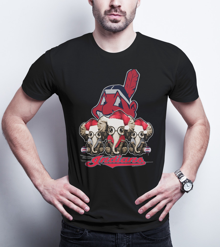 Indians Christmas Elephants Cleveland T-Shirt