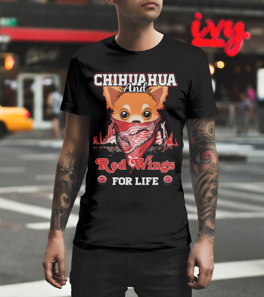 Chihuahua And Red Wings For Life T-Shirt
