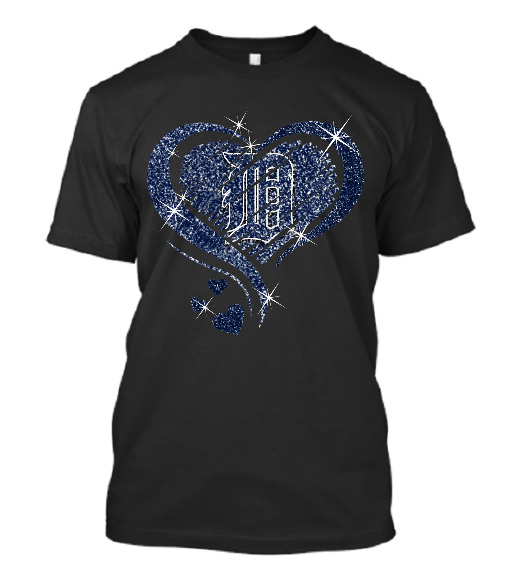 Heart Diamond Detroit Tigers Sparkling T-Shirt