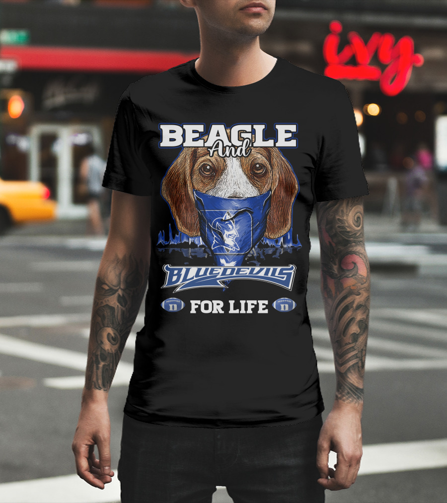 Beagle And Blue Devils For Life T-Shirt