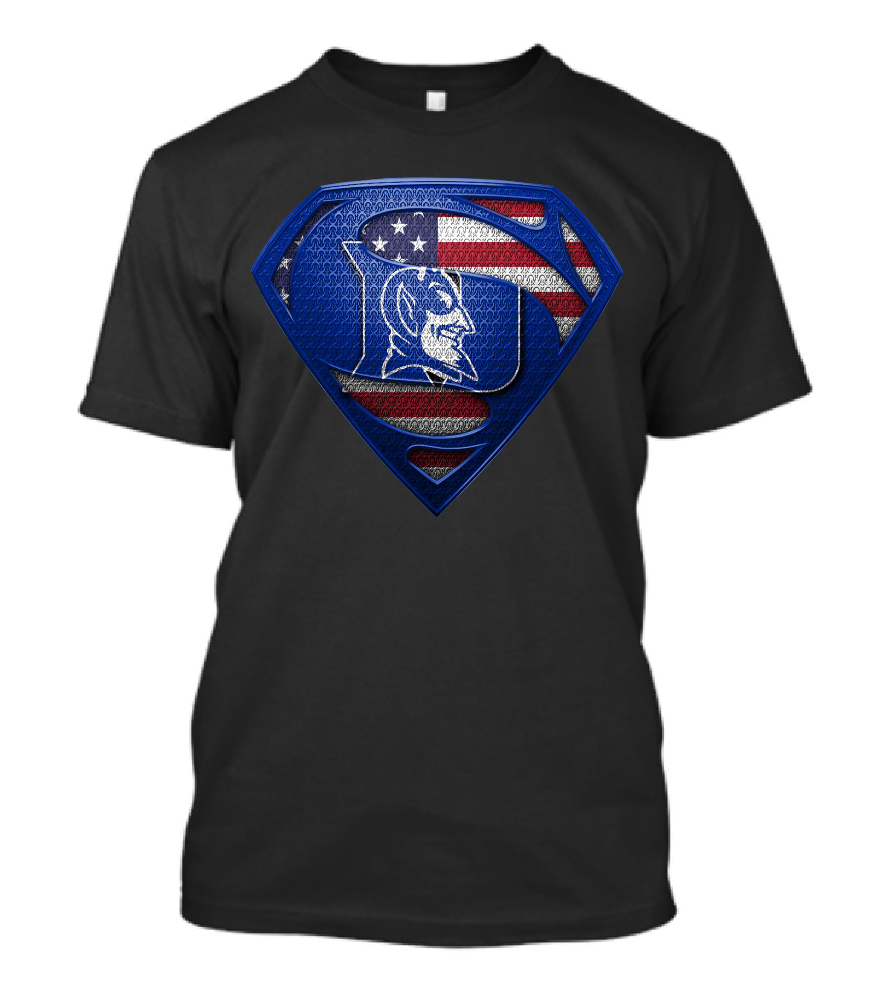Duke Blue Devils Superman American Flag T-Shirt
