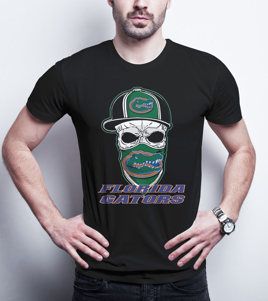 Florida Gators Skull Mask Hat T-Shirt