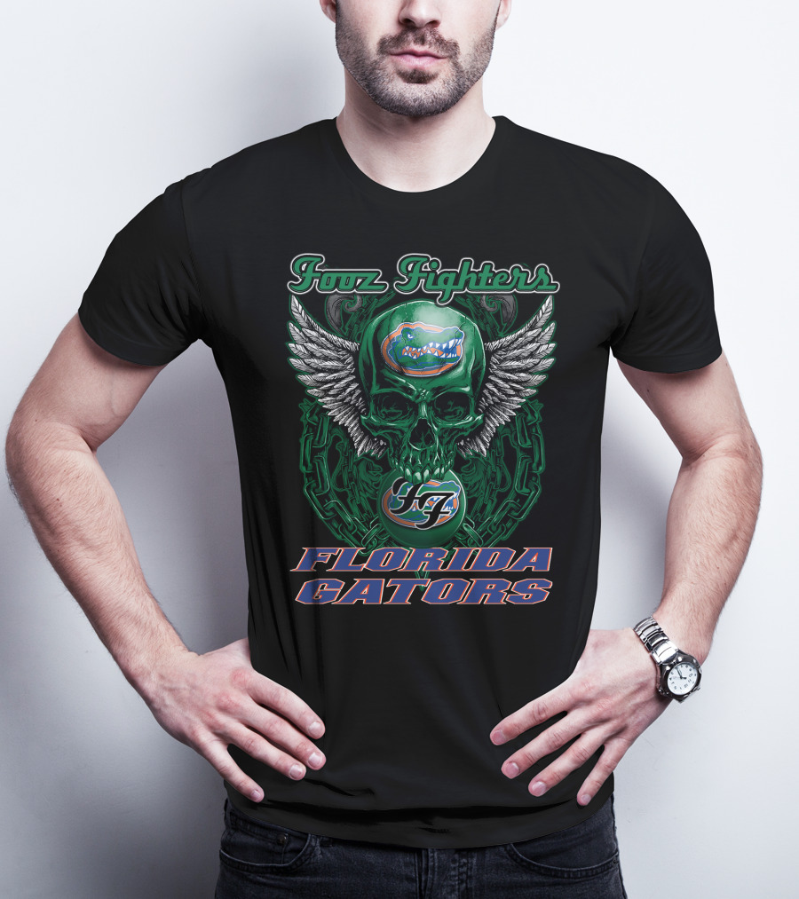 Foo Fighters Florida Gators Skull Wings T-Shirt