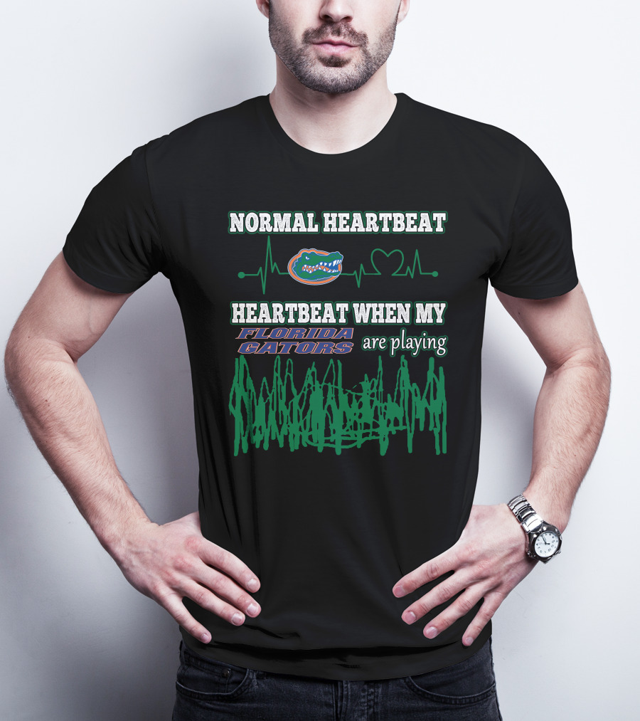 Normal Heartbeat Florida Gators Heartbeat When My Florida Gators Are Playing T-Shirt