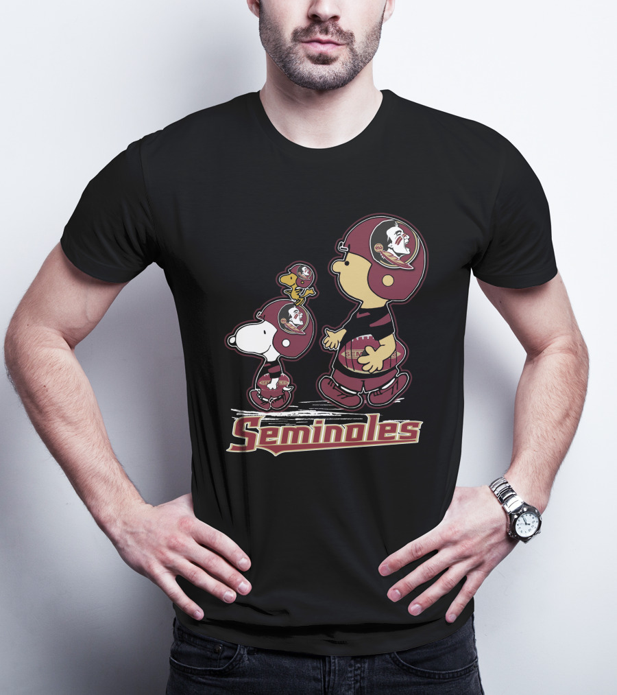 Seminoles Snpfootball Florida State Peanuts Characters Football T-Shirt