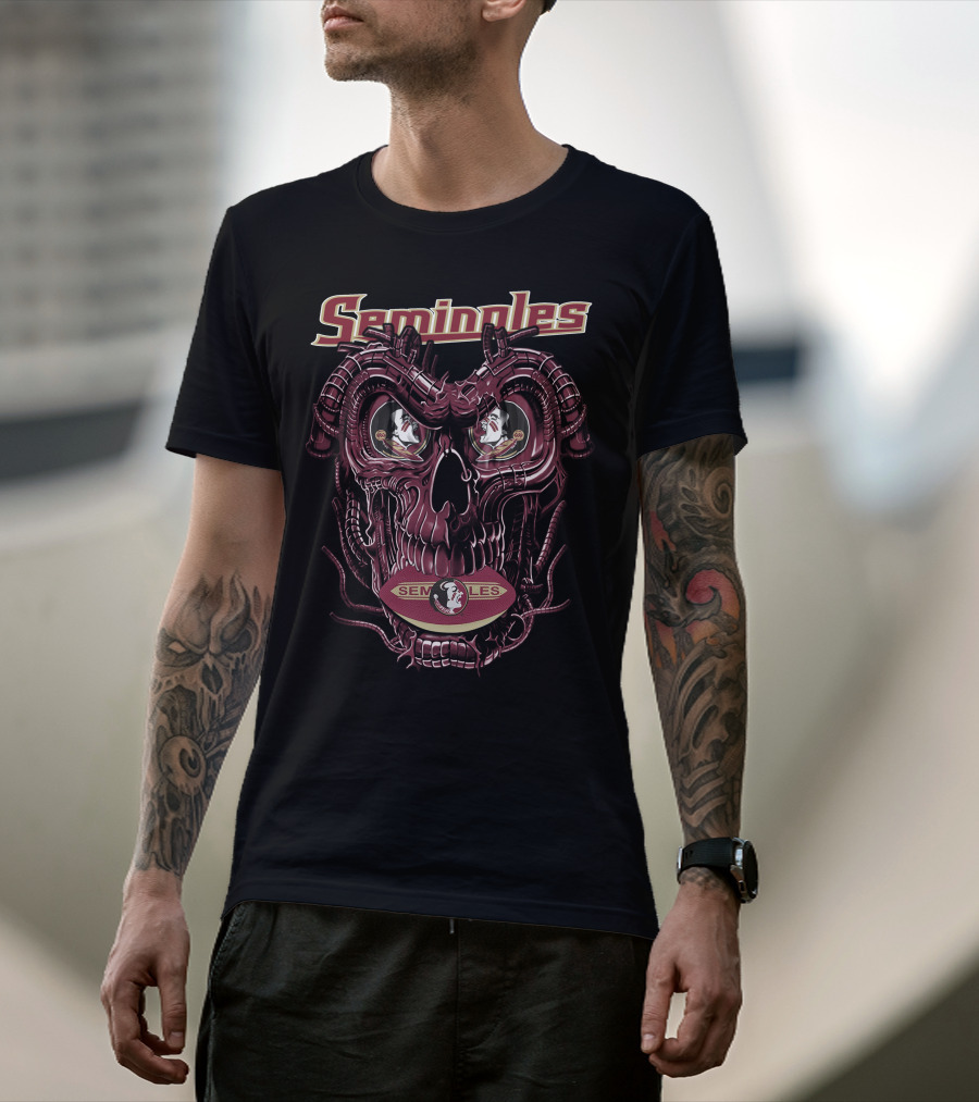 Seminoles Dragonskull Florida State Seminoles Football T-Shirt