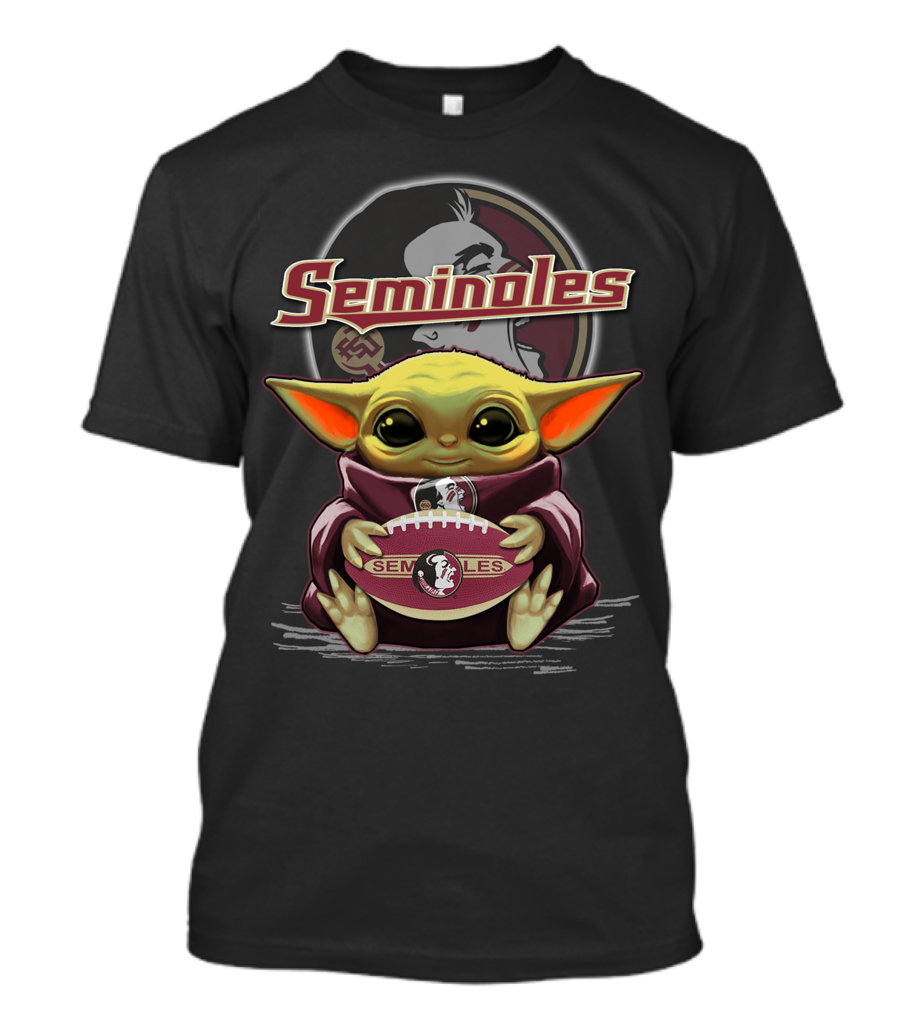 Seminoles Baby Yoda Holding Football Florida State T-Shirt