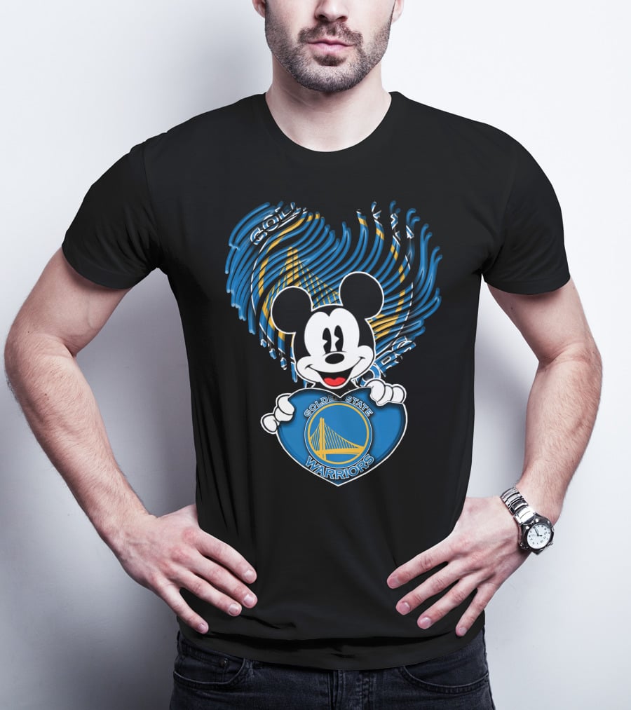 Mick V1 Golden State Warriors Heart T-Shirt
