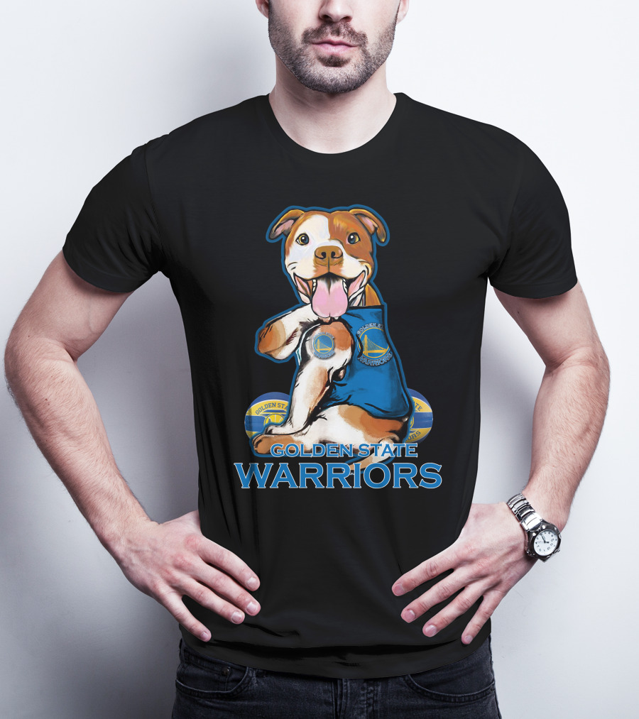 Golden State Warriors Pitbull Basketball Fan T-Shirt