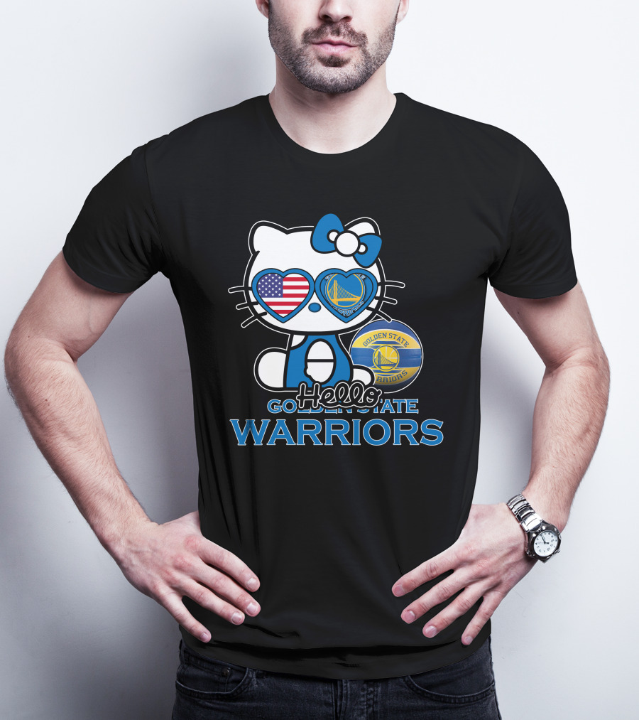 Hello Kitty Golden State Warriors Usa Basketball Fan T-Shirt