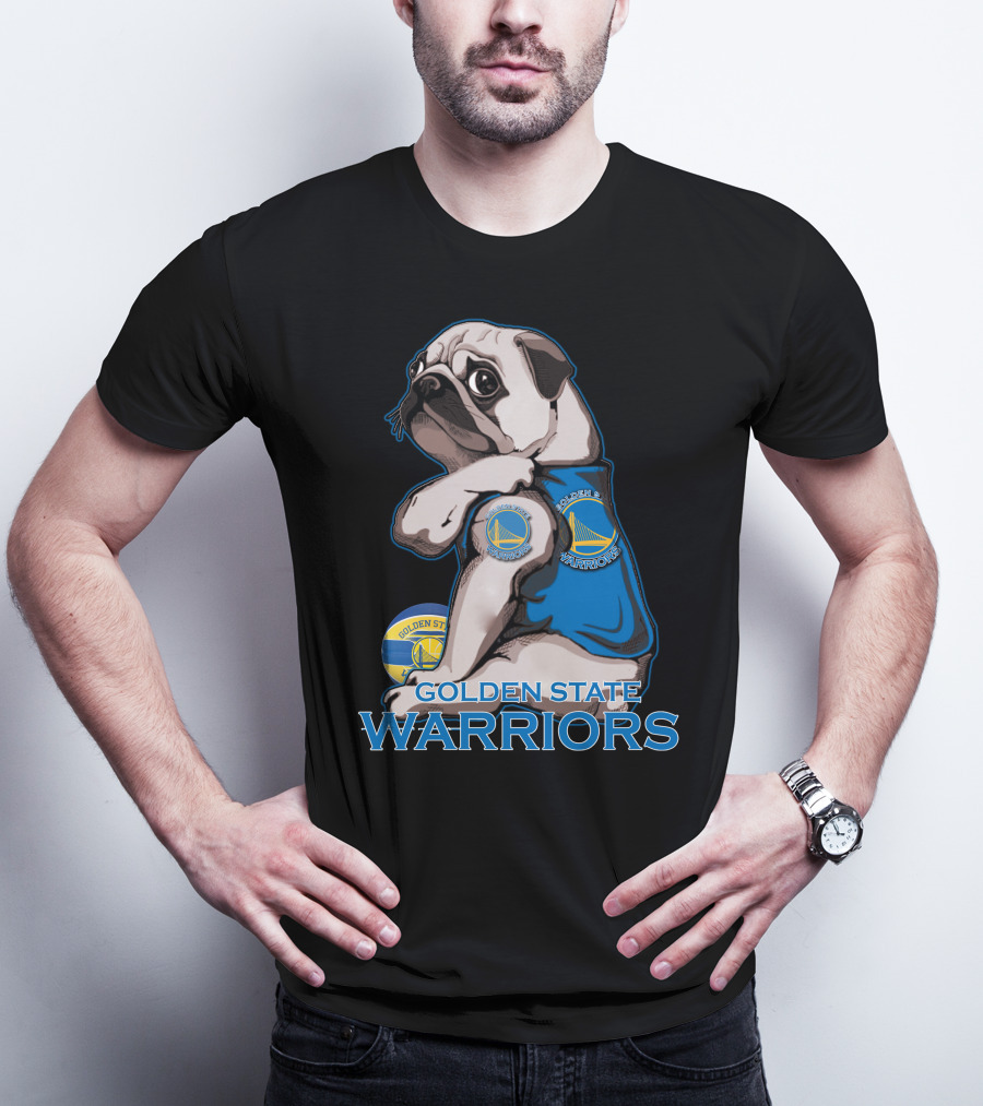 Pug Golden State Warriors Basketball Team Fan T-Shirt