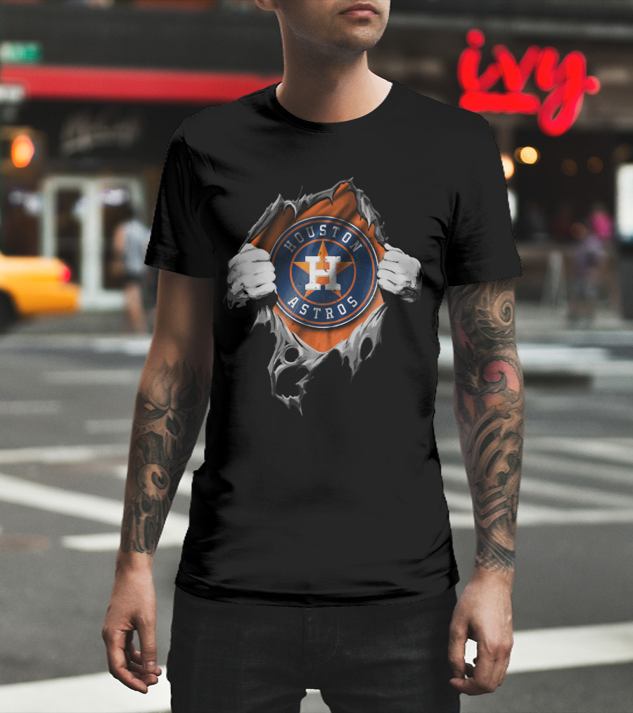 Torn H Logo Houston Astros T-Shirt