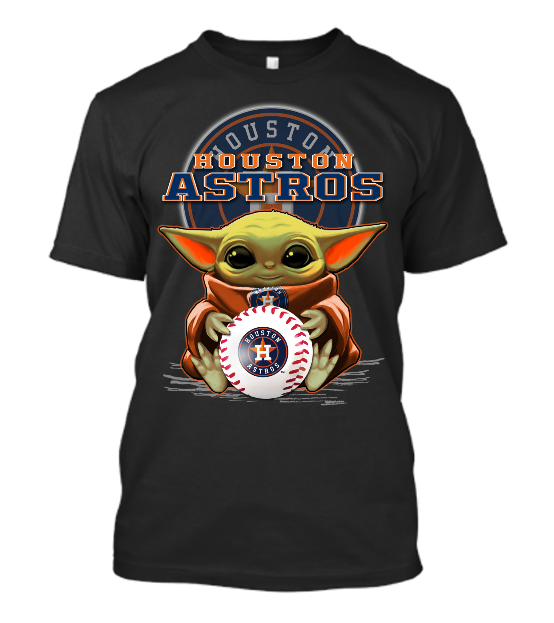 Houston Astros Yoda Baseball Fan T-Shirt